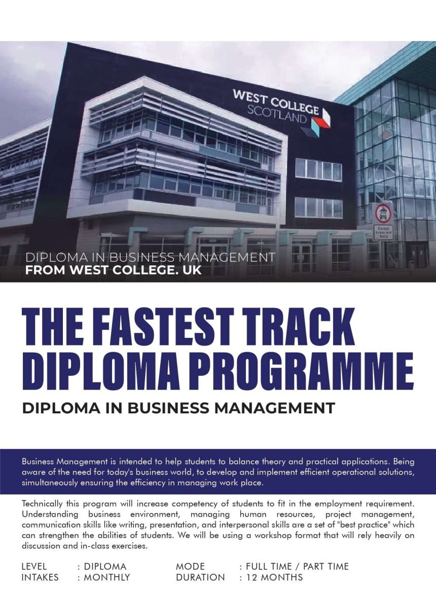 Diploma in General Management - Flight Attendant Training - Cabin Crew ...